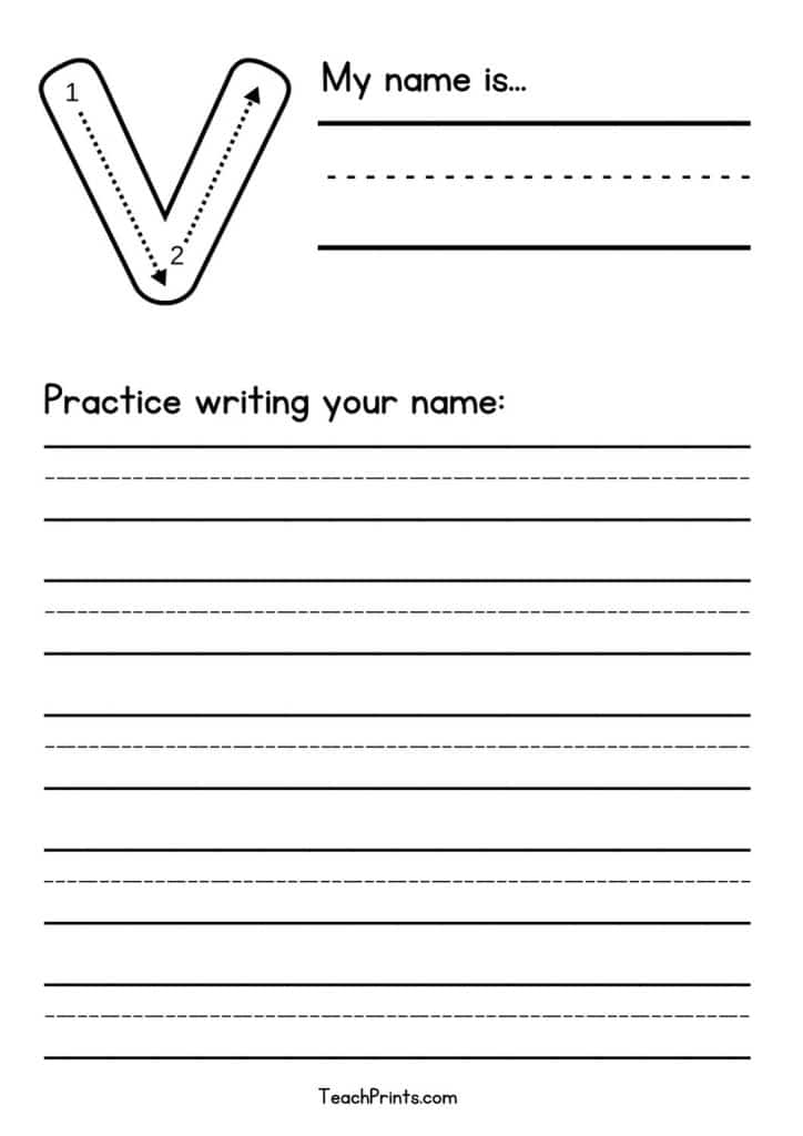 32 Free Blank Name Tracing Worksheets - Teach Prints
