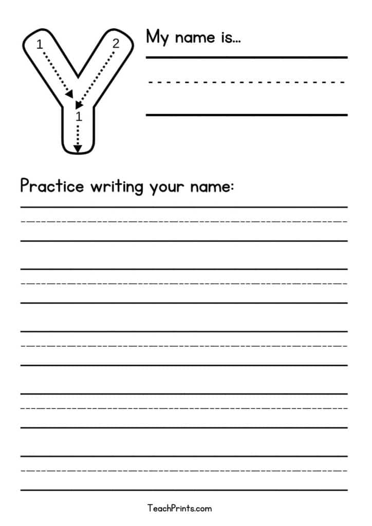 32 Free Blank Name Tracing Worksheets - Teach Prints