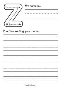 32 Free Blank Name Tracing Worksheets - Teach Prints