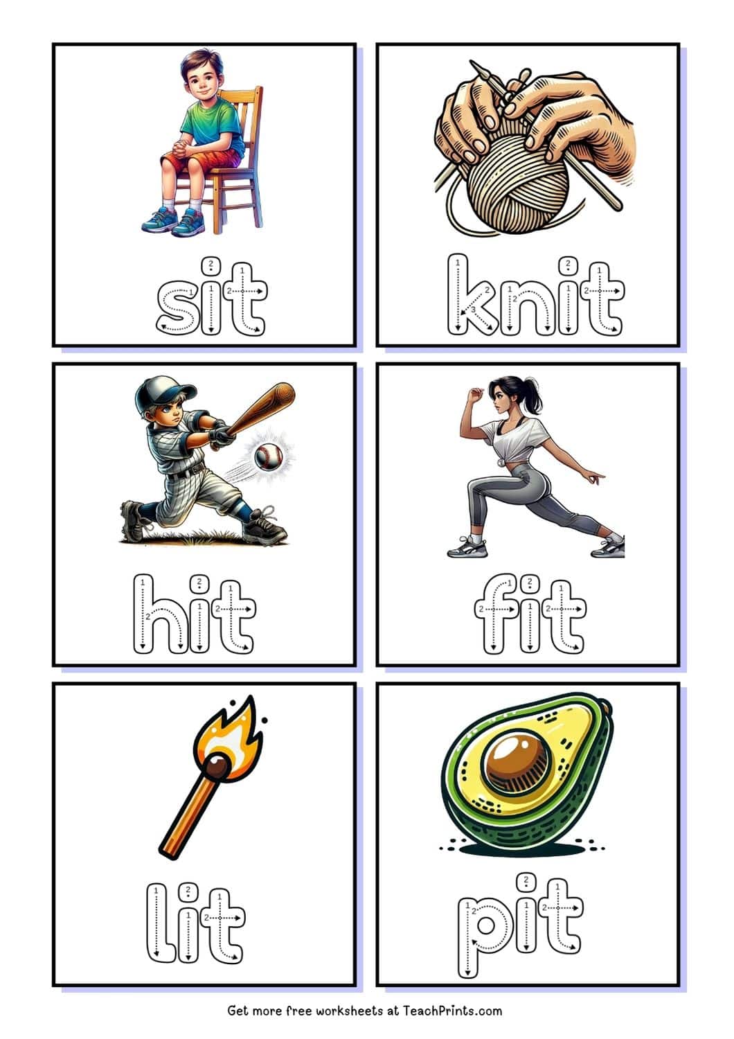 Free it Word Family Worksheets - Teach Prints