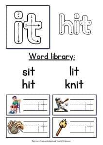 Free it Word Family Worksheets - Teach Prints