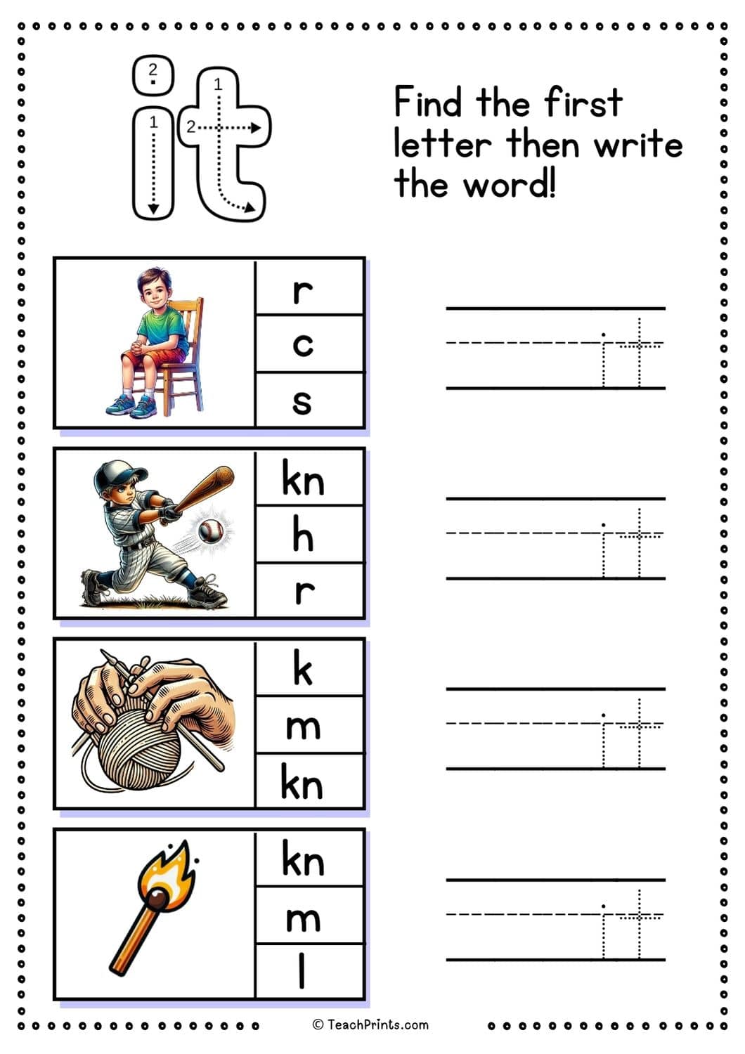 Free it Word Family Worksheets - Teach Prints