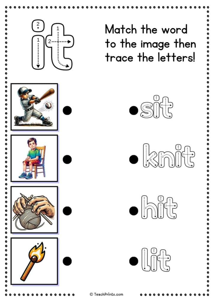 Free it Word Family Worksheets - Teach Prints