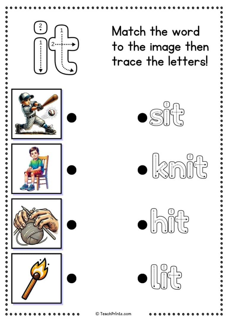 Free it Word Family Worksheets - Teach Prints