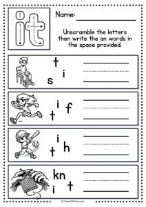 100 Free Word Family Worksheets - Teach Prints