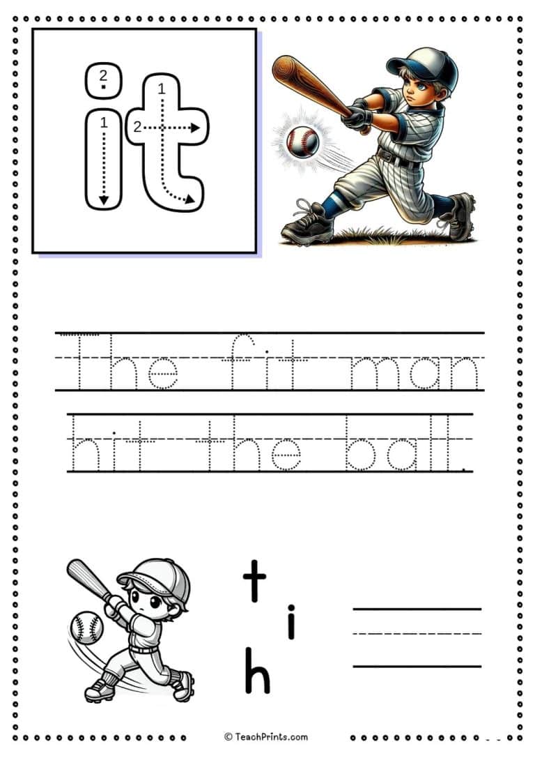 Free it Word Family Worksheets - Teach Prints