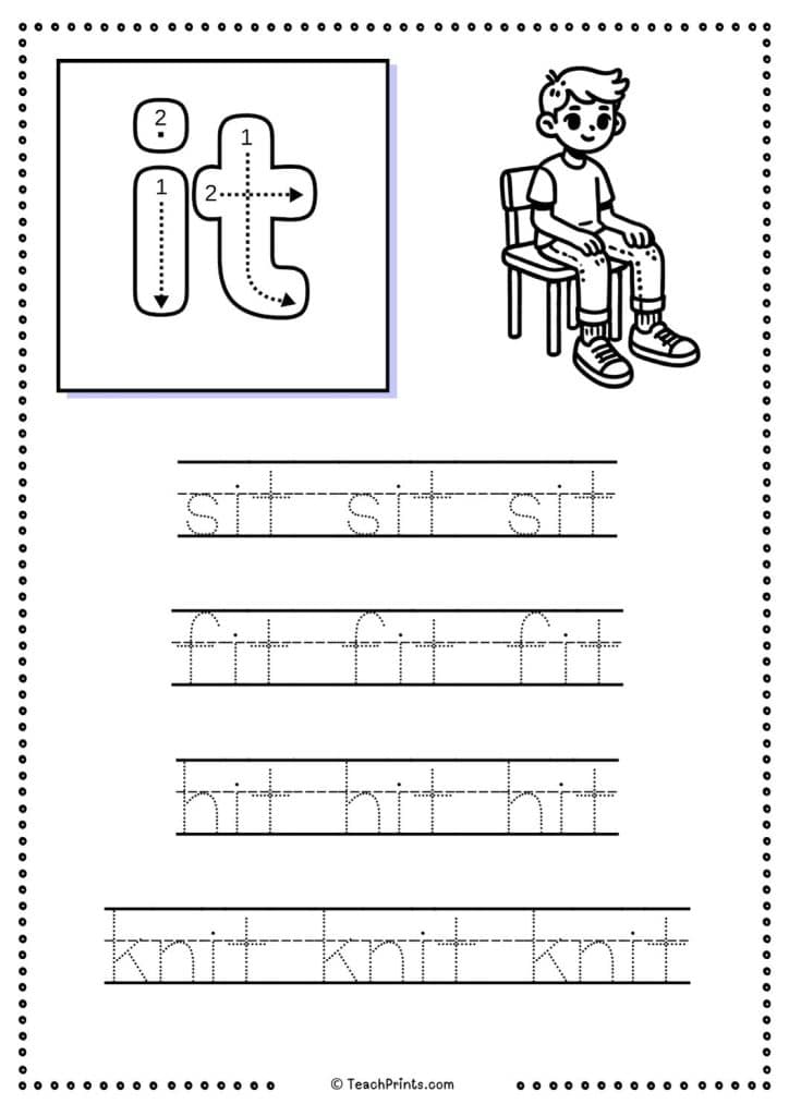 Free it Word Family Worksheets - Teach Prints