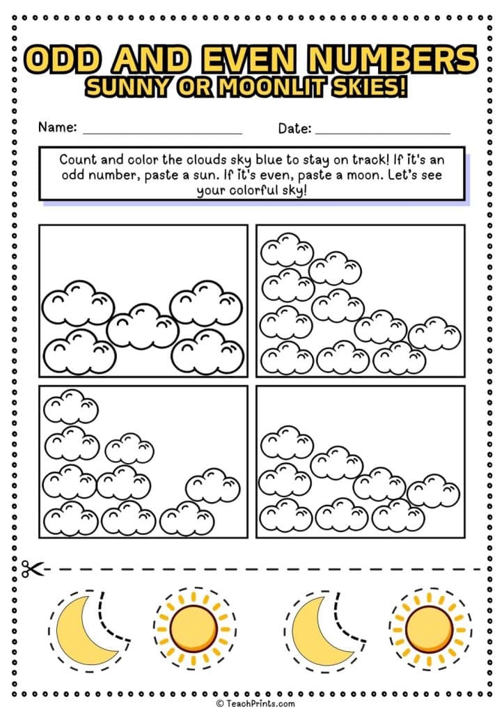 Free Odd and Even Numbers Worksheets - Teach Prints