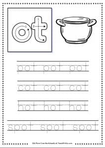 Free 'ot' Word Family Worksheets - Teach Prints