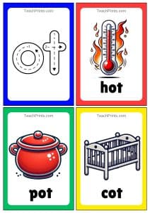 Free 'ot' Word Family Worksheets - Teach Prints