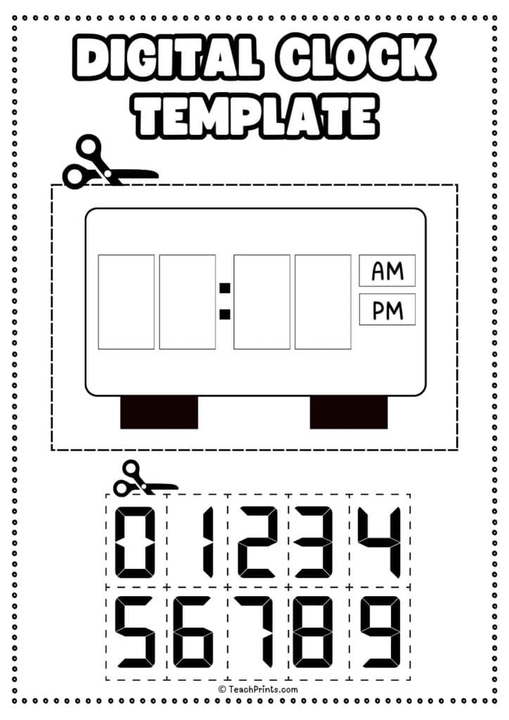 10 Free Printable Clock Face Worksheets - Teach Prints
