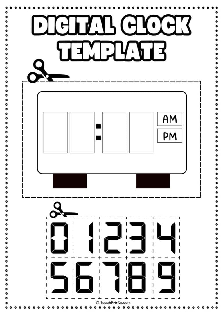 10 Free Printable Clock Face Worksheets - Teach Prints