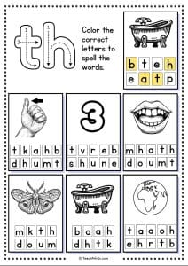 Free Th Worksheets - Teach Prints