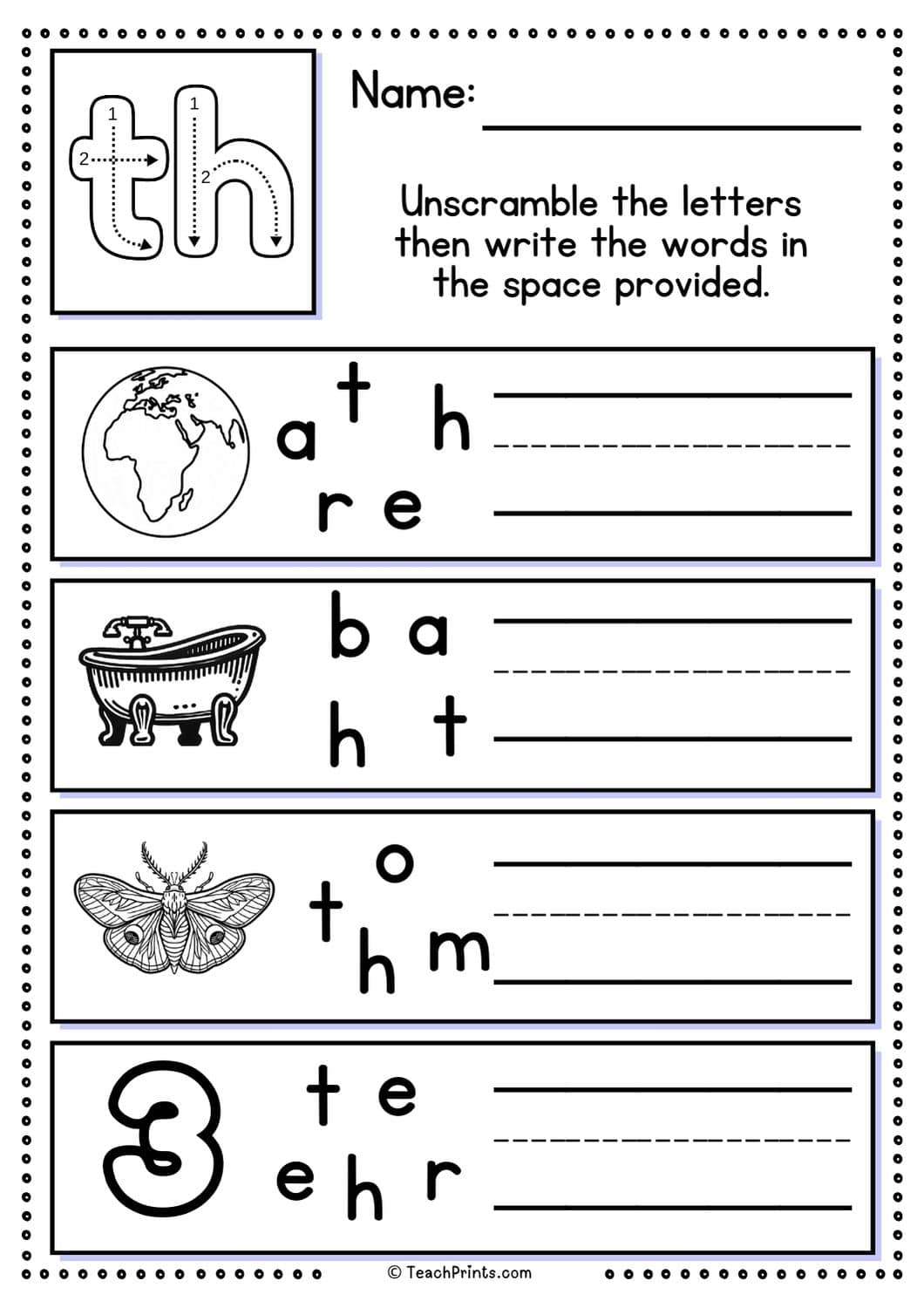 53 Free Digraphs Worksheets - PDF Printable - Teach Prints
