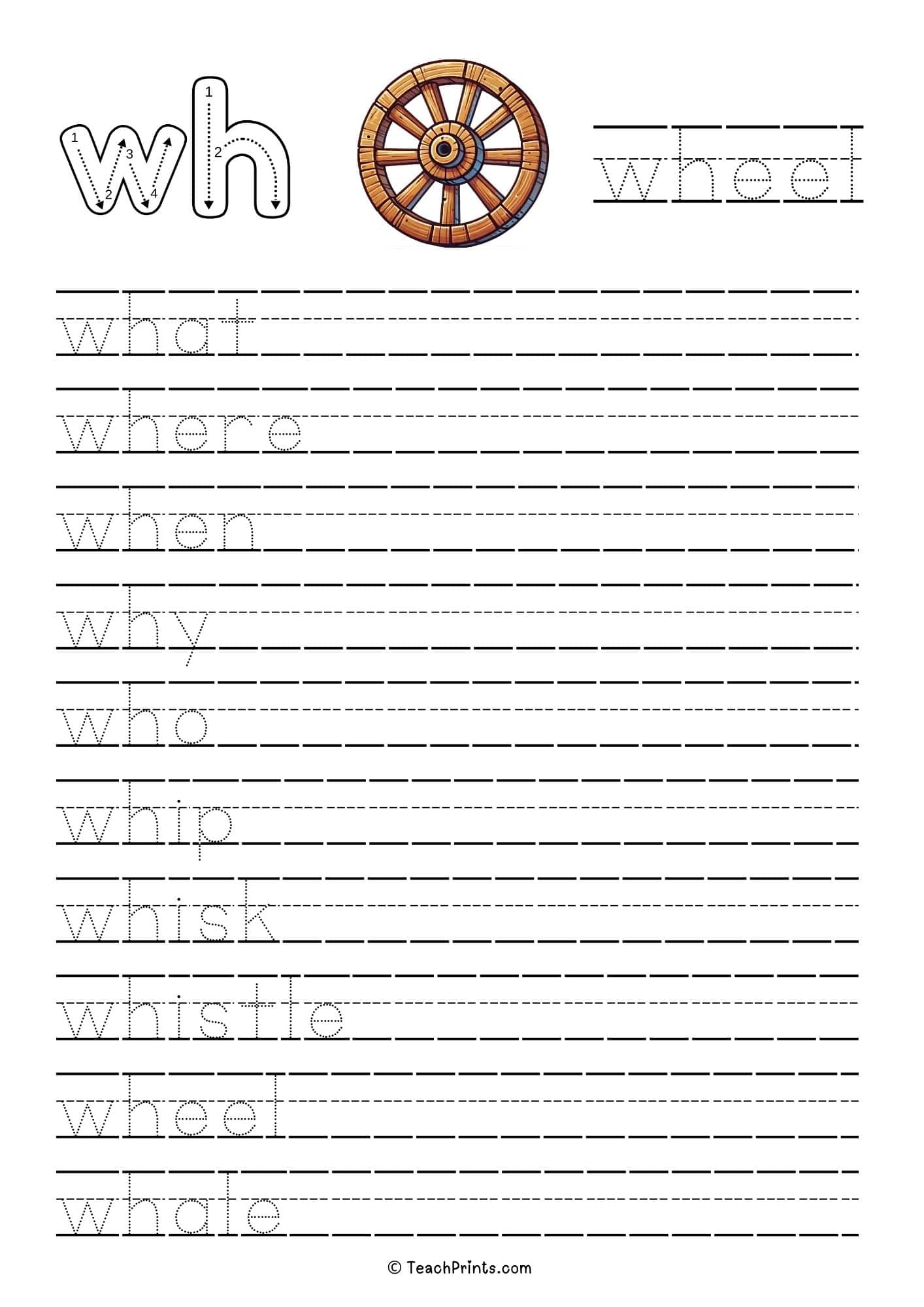 Free Wh Words Worksheets - Teach Prints