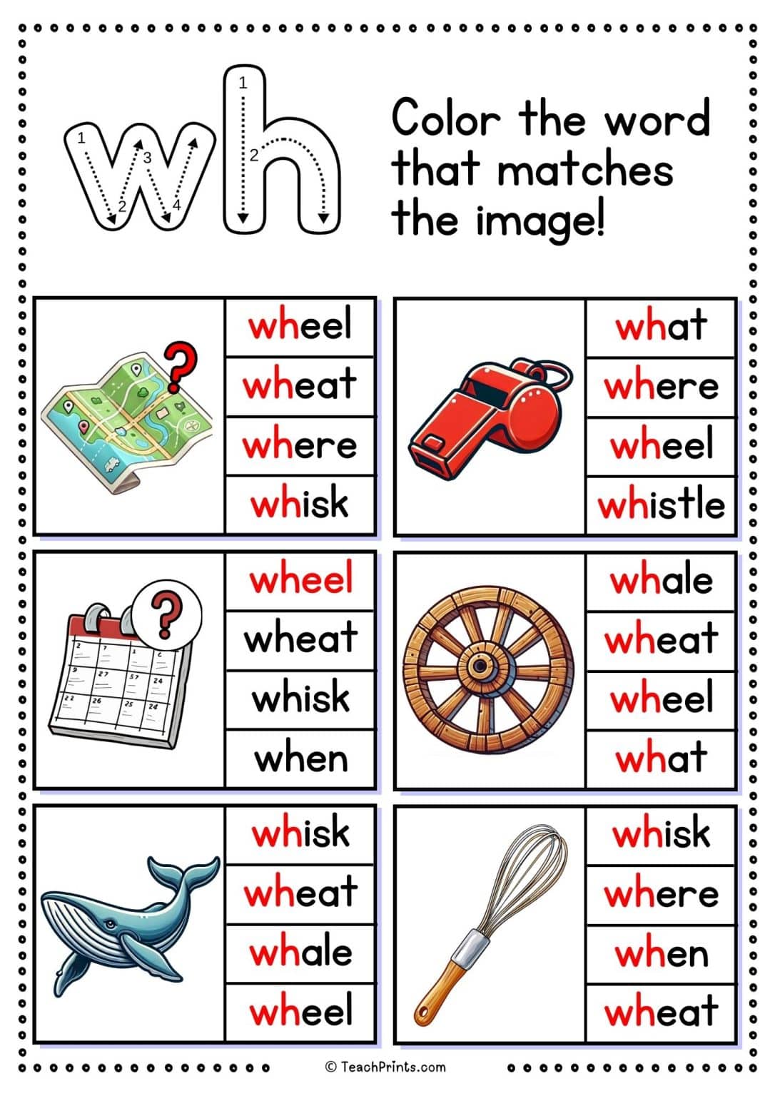 Wh Words Worksheets - Free PDF Printables - Teach Prints