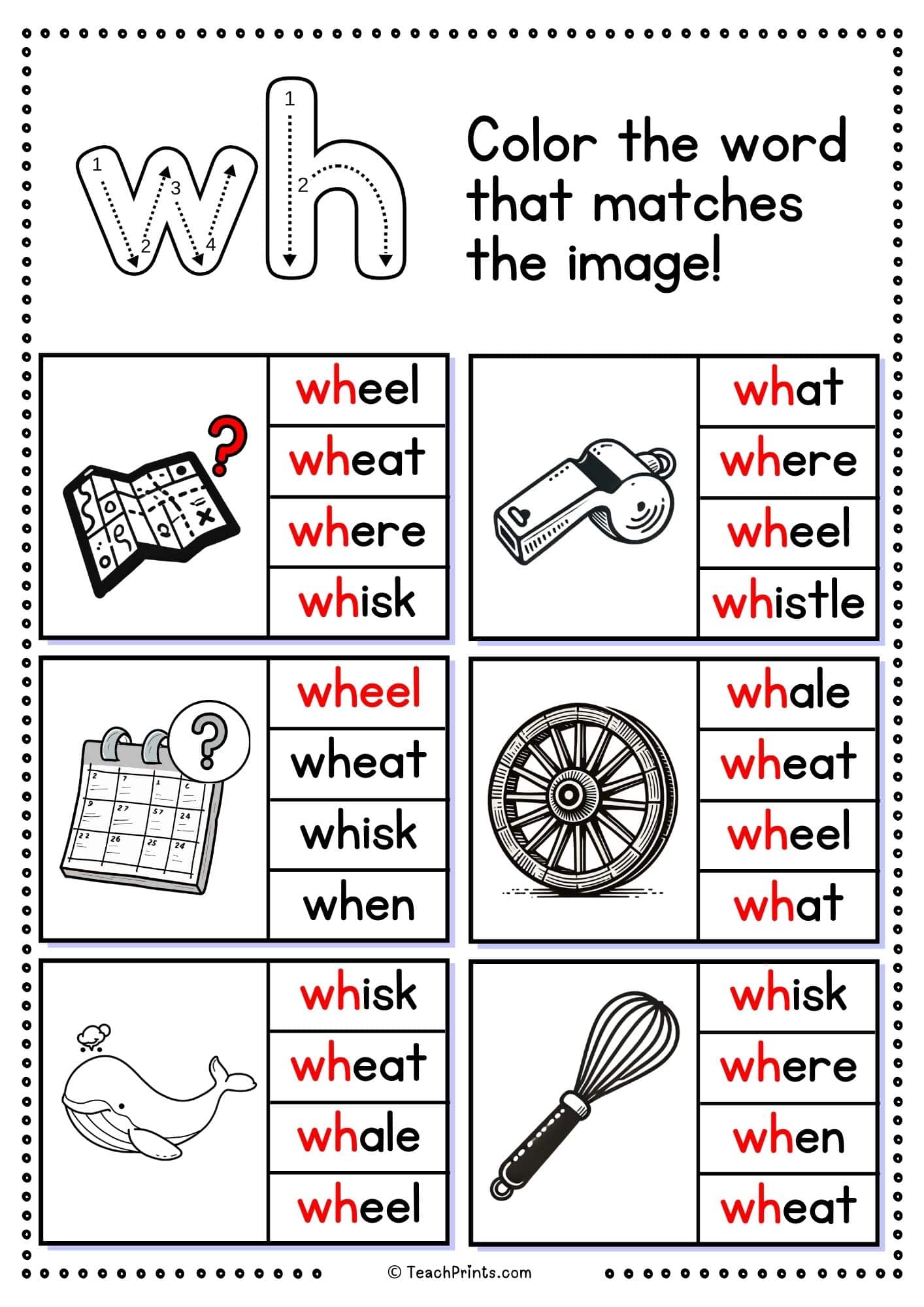 Wh Words Worksheets - Free PDF Printables - Teach Prints