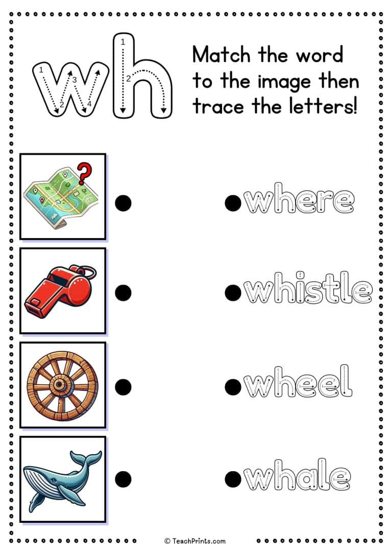 Wh Words Worksheets - Free PDF Printables - Teach Prints