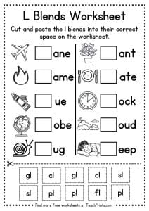 Free L Blend Worksheets - Teach Prints