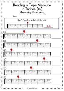 Free Measuring Tape Worksheets - Teach Prints