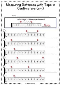 Free Measuring Tape Worksheets - Teach Prints