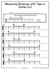 Free Measuring Tape Worksheets - Teach Prints