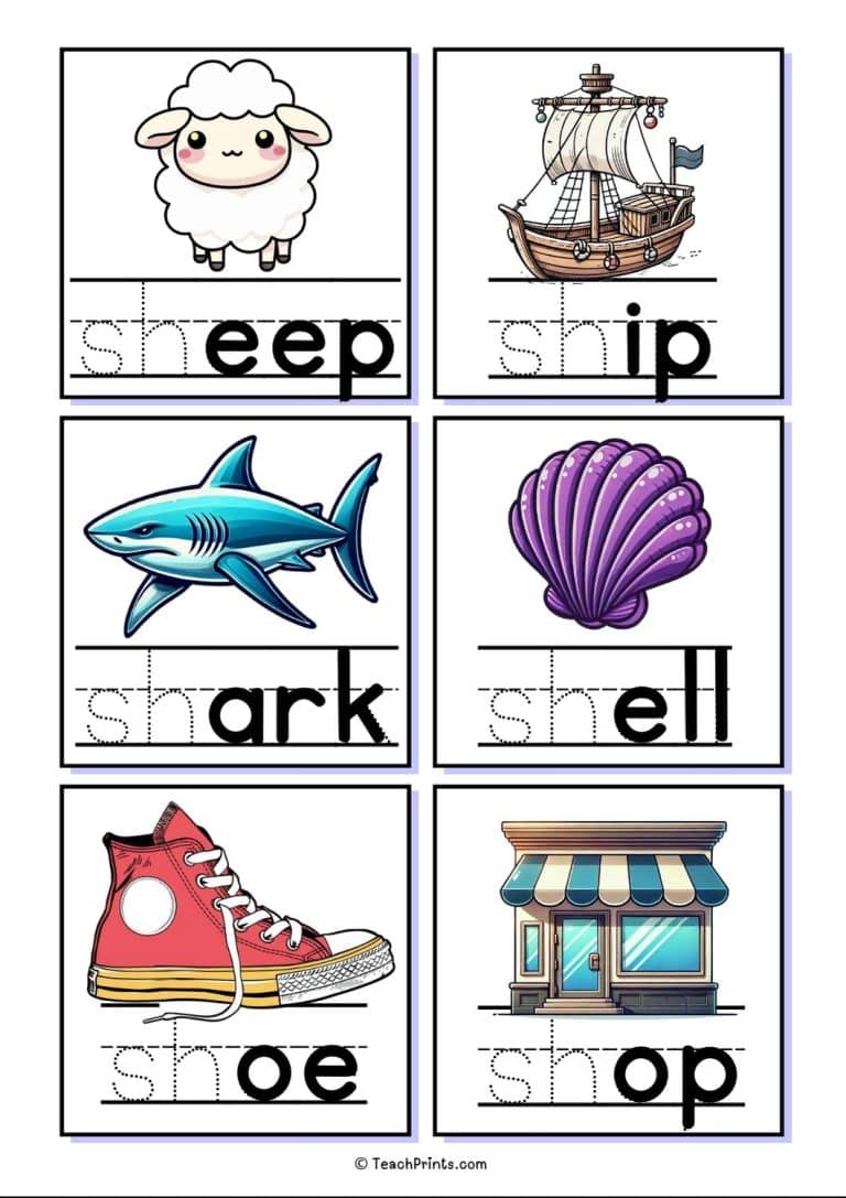 Free Sh Worksheets - Teach Prints