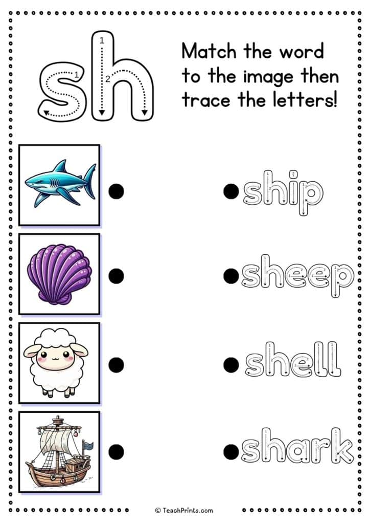 Free Sh Worksheets - Teach Prints