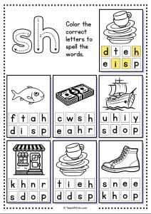 Free Sh Worksheets - Teach Prints