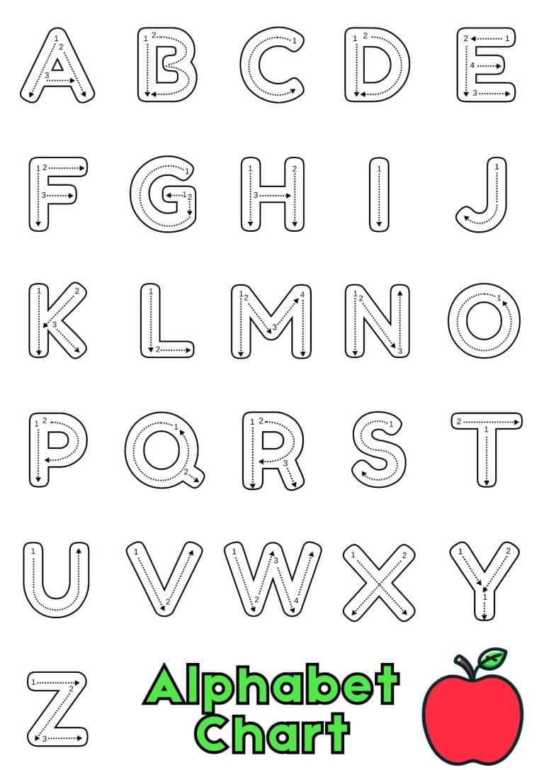 11 Free Printable Alphabet Charts - Teach Prints