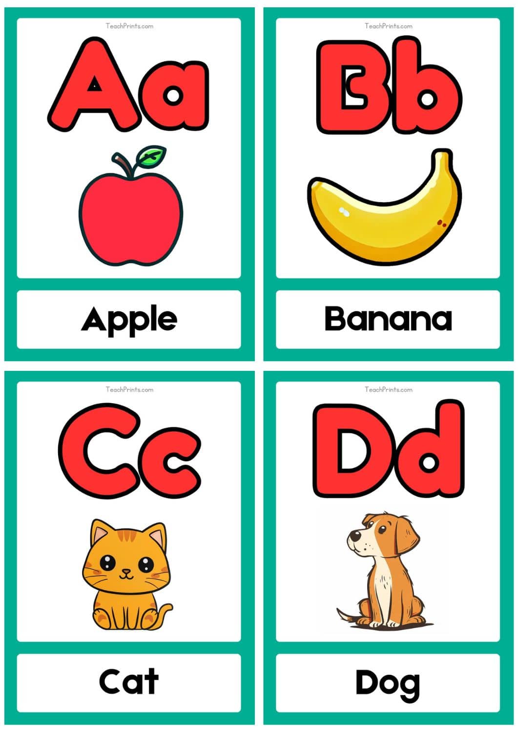 17 Free Alphabet Flashcards Sets (Printable) - Teach Prints