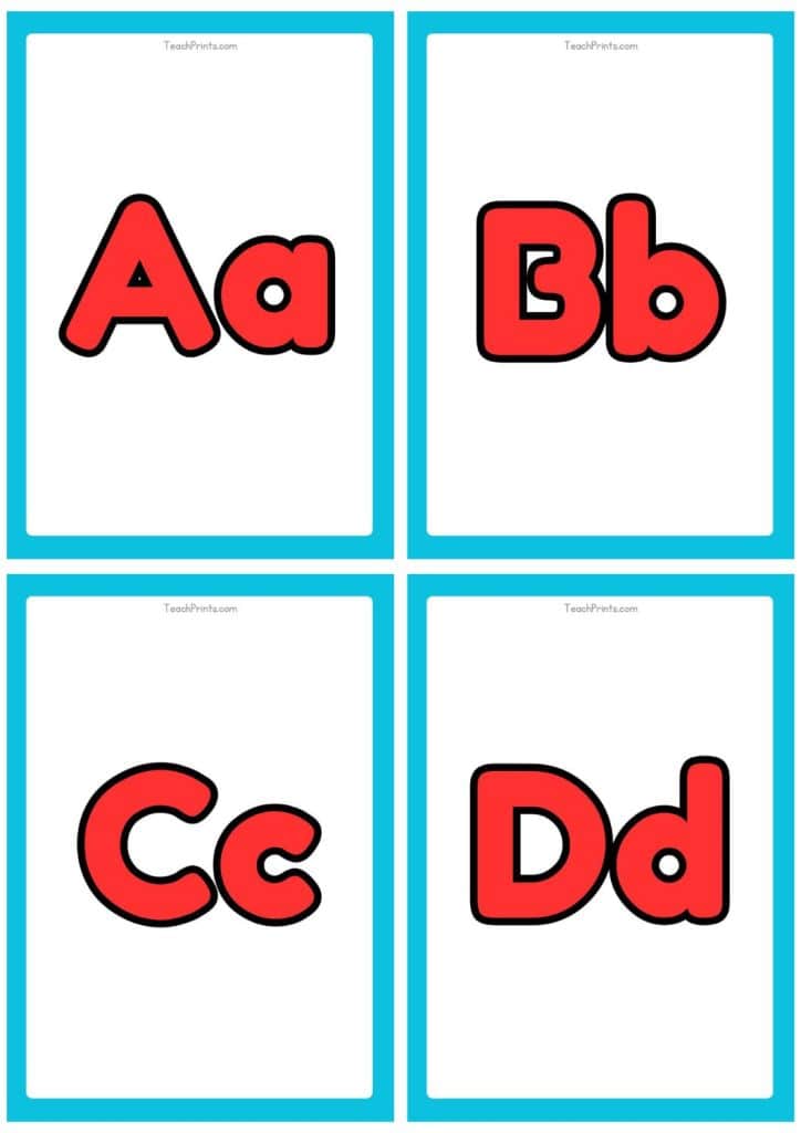 17 Free Alphabet Flashcards Sets (Printable) - Teach Prints