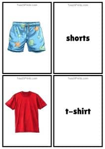 Clothes Flashcards - 42 Free Printables! - Teach Prints