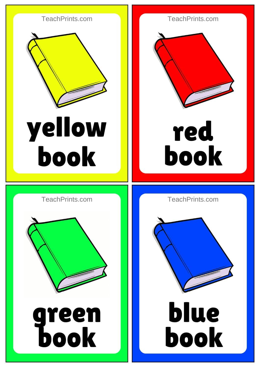 Colors Flashcards (Free and Printable) - Teach Prints