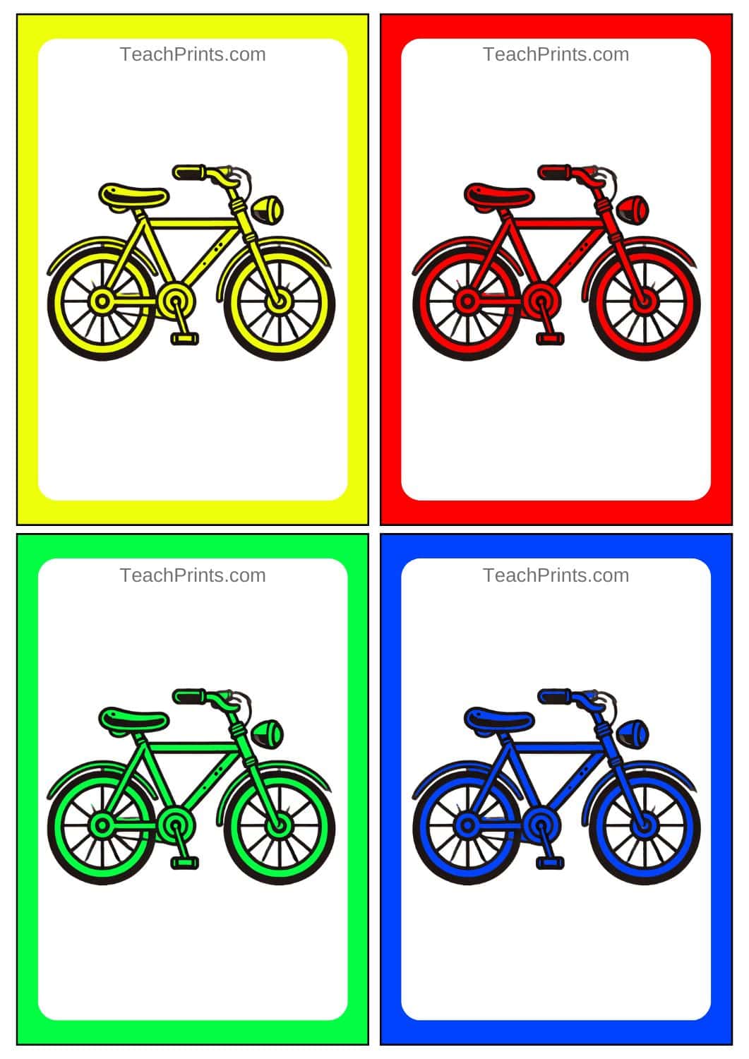 Colors Flashcards (Free and Printable) - Teach Prints