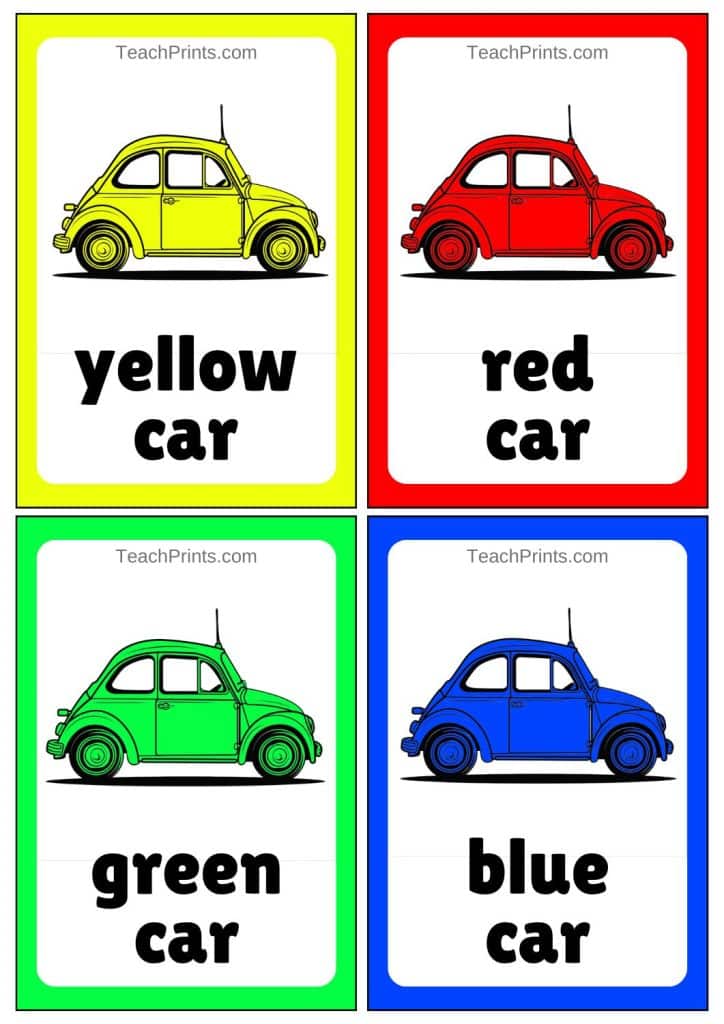 Colors Flashcards (Free and Printable) - Teach Prints