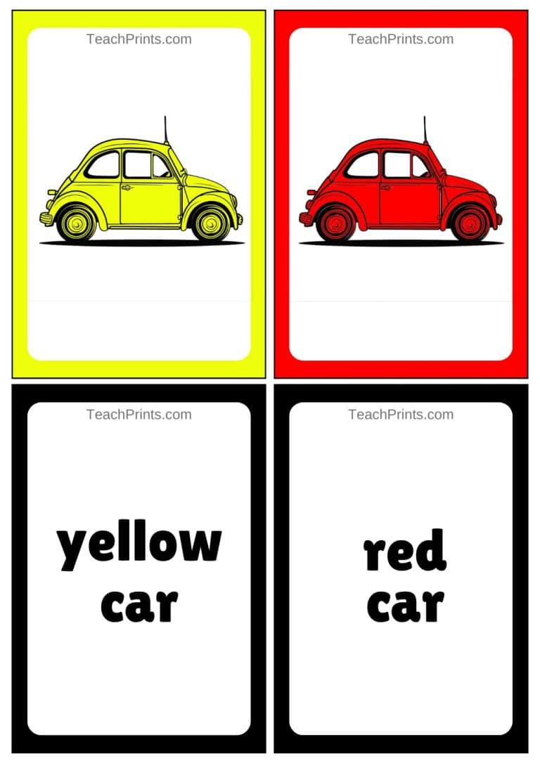 Colors Flashcards (Free and Printable) - Teach Prints