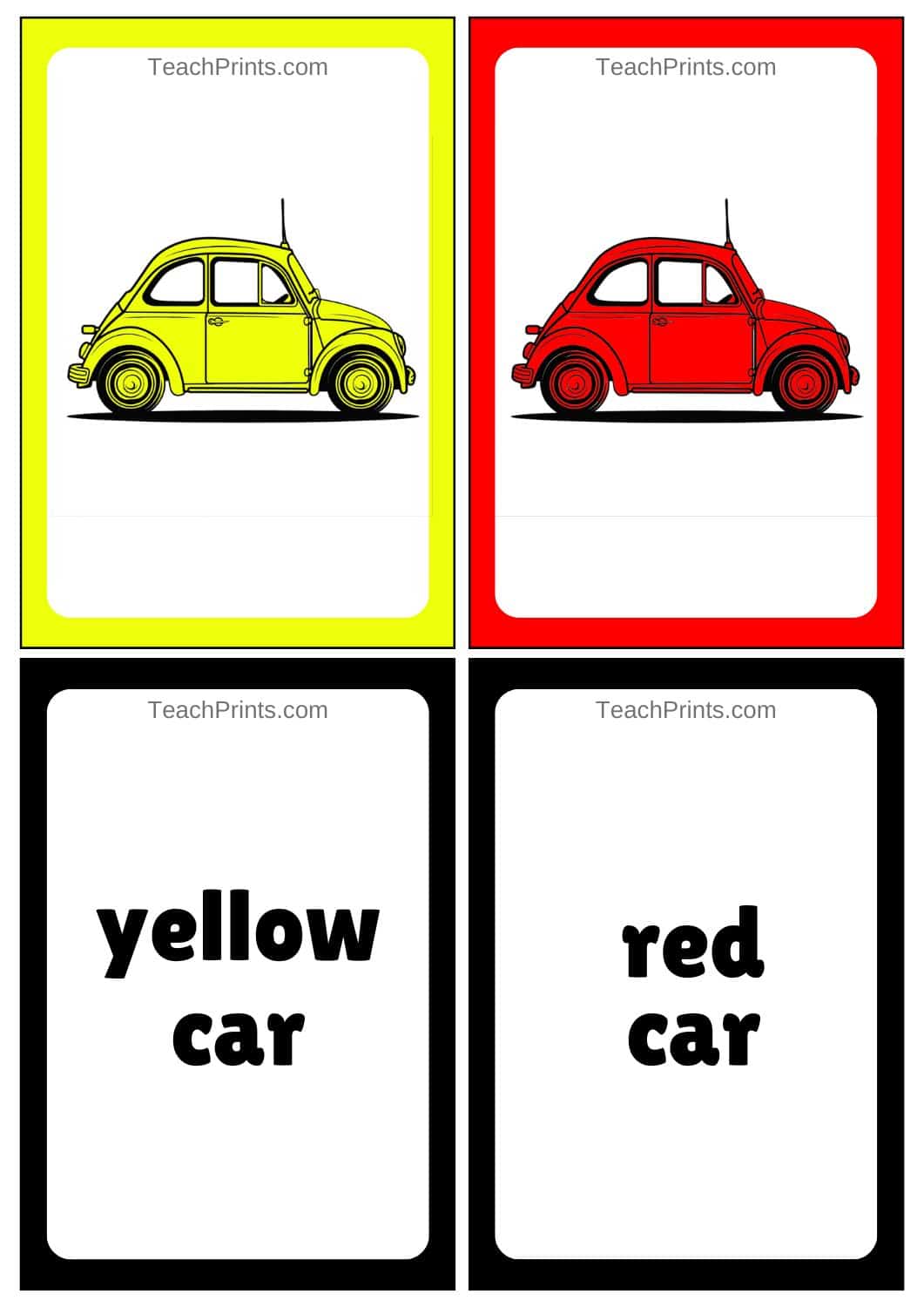 Colors Flashcards (Free and Printable) - Teach Prints