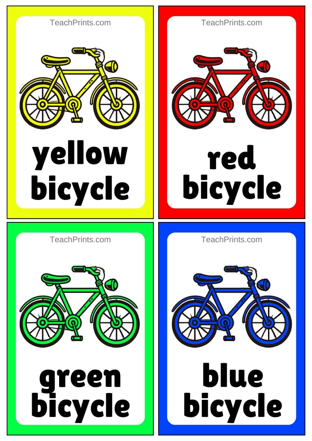 Colors Flashcards (Free and Printable) - Teach Prints