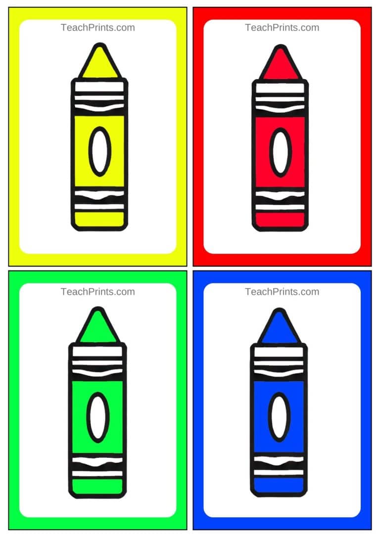 Colors Flashcards (Free and Printable) - Teach Prints