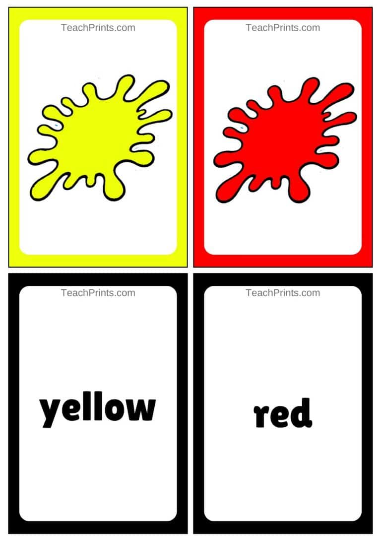 Colors Flashcards (Free and Printable) - Teach Prints