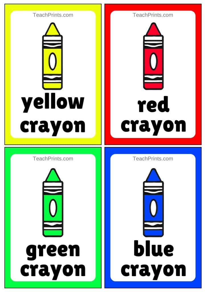 Colors Flashcards (Free and Printable) - Teach Prints