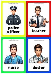 120 Free Jobs Flashcards (A4 Printable) - Teach Prints