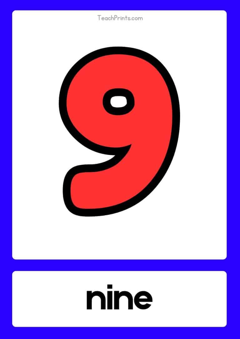 Numbers Flashcards (Numbers 1-100) - Free Printables - Teach Prints