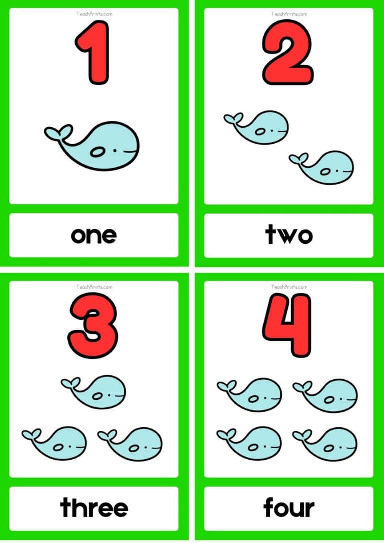 Numbers Flashcards (Numbers 1-100) - Free Printables - Teach Prints