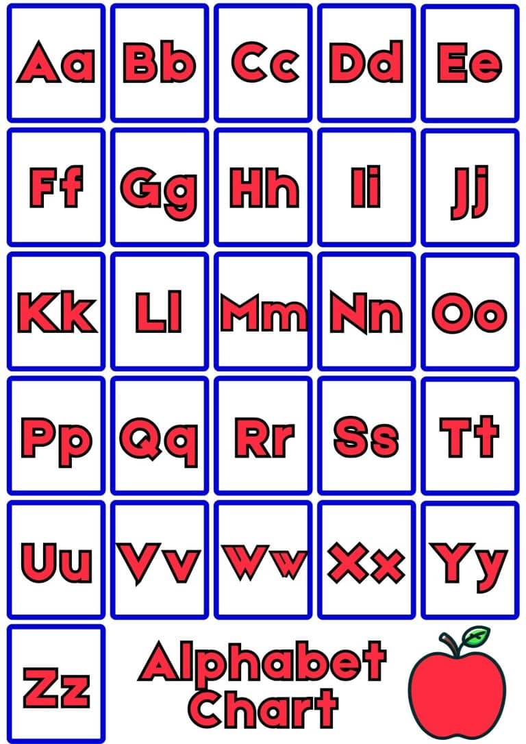 11 Free Printable Alphabet Charts - Teach Prints