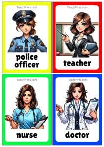 120 Free Jobs Flashcards (A4 Printable) - Teach Prints