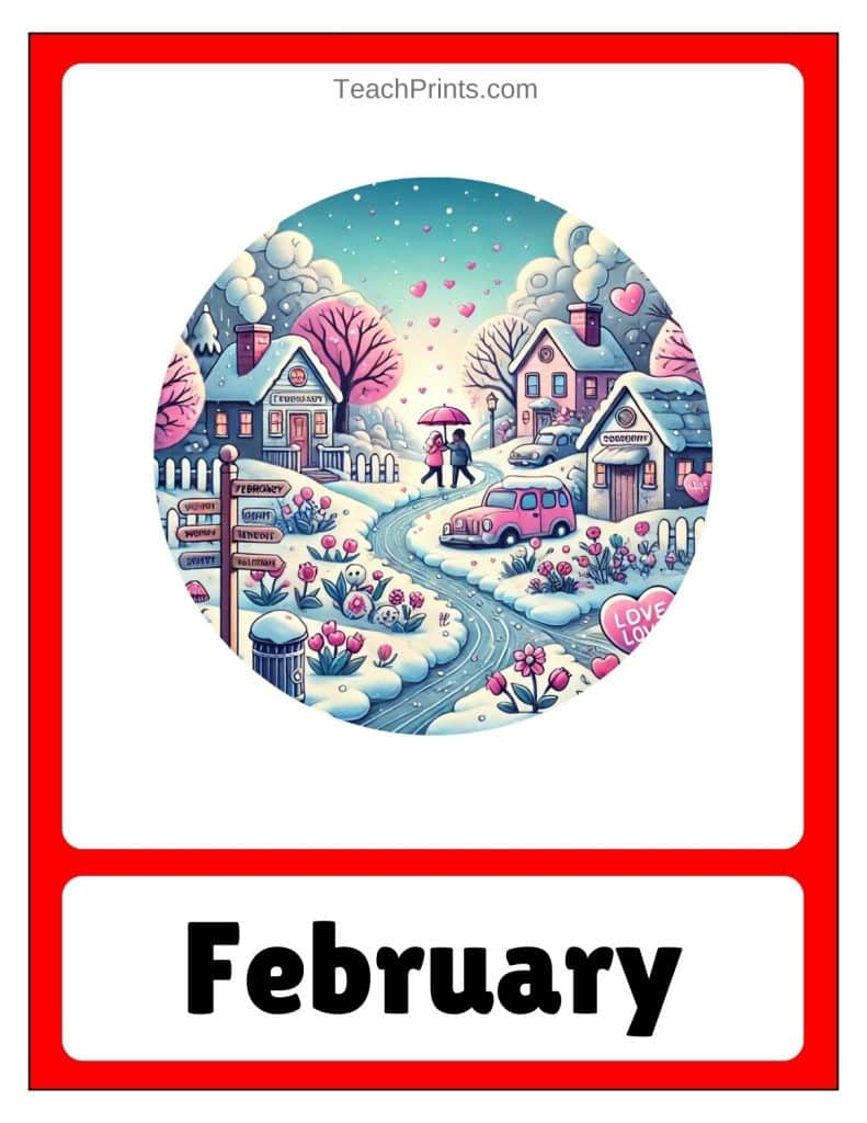 Months of the Year Flashcards - Free Printables - Teach Prints