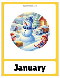 Months of the Year Flashcards - Free Printables - Teach Prints