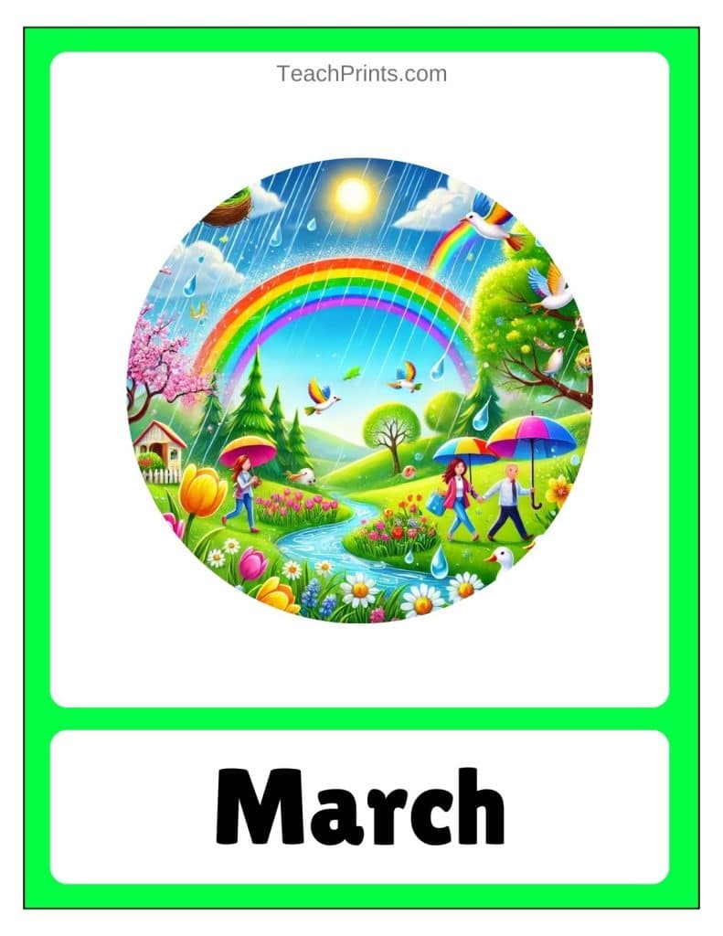 Months of the Year Flashcards - Free Printables - Teach Prints